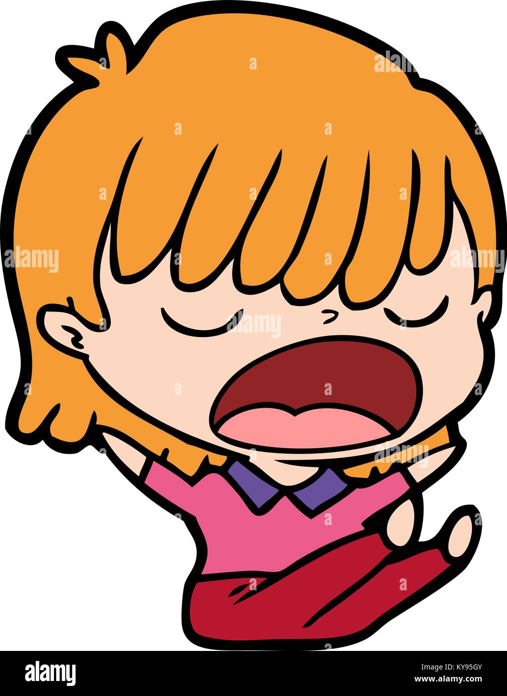 cartoon woman talking loudly Stock Vector Image & Art - Alamy