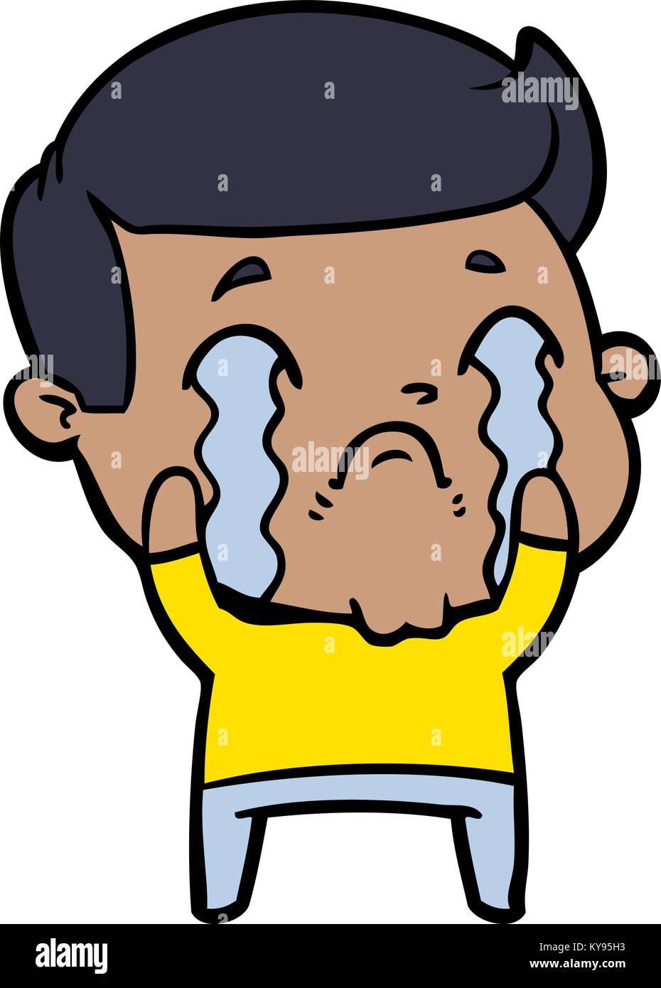cartoon man crying Stock Vector Image & Art - Alamy