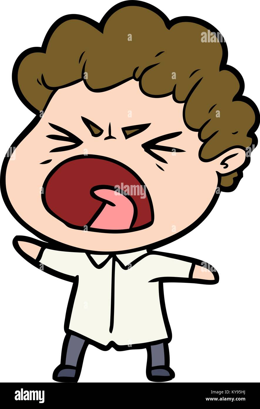 cartoon furious man Stock Vector Image & Art - Alamy