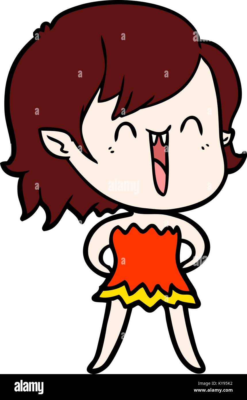 cute cartoon happy vampire girl Stock Vector Image & Art - Alamy