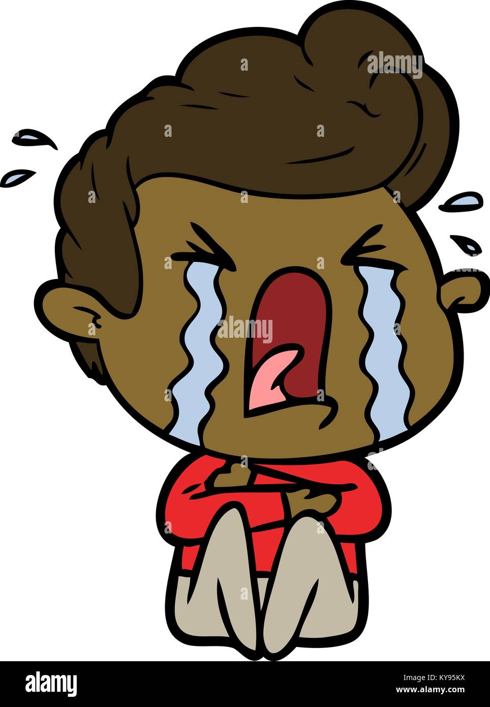 cartoon crying man Stock Vector Image & Art - Alamy