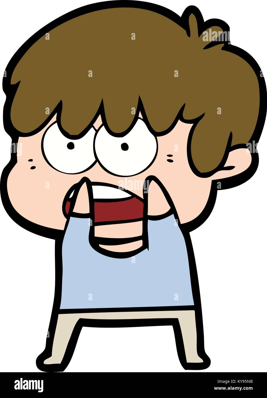 worried cartoon boy Stock Vector Image & Art - Alamy