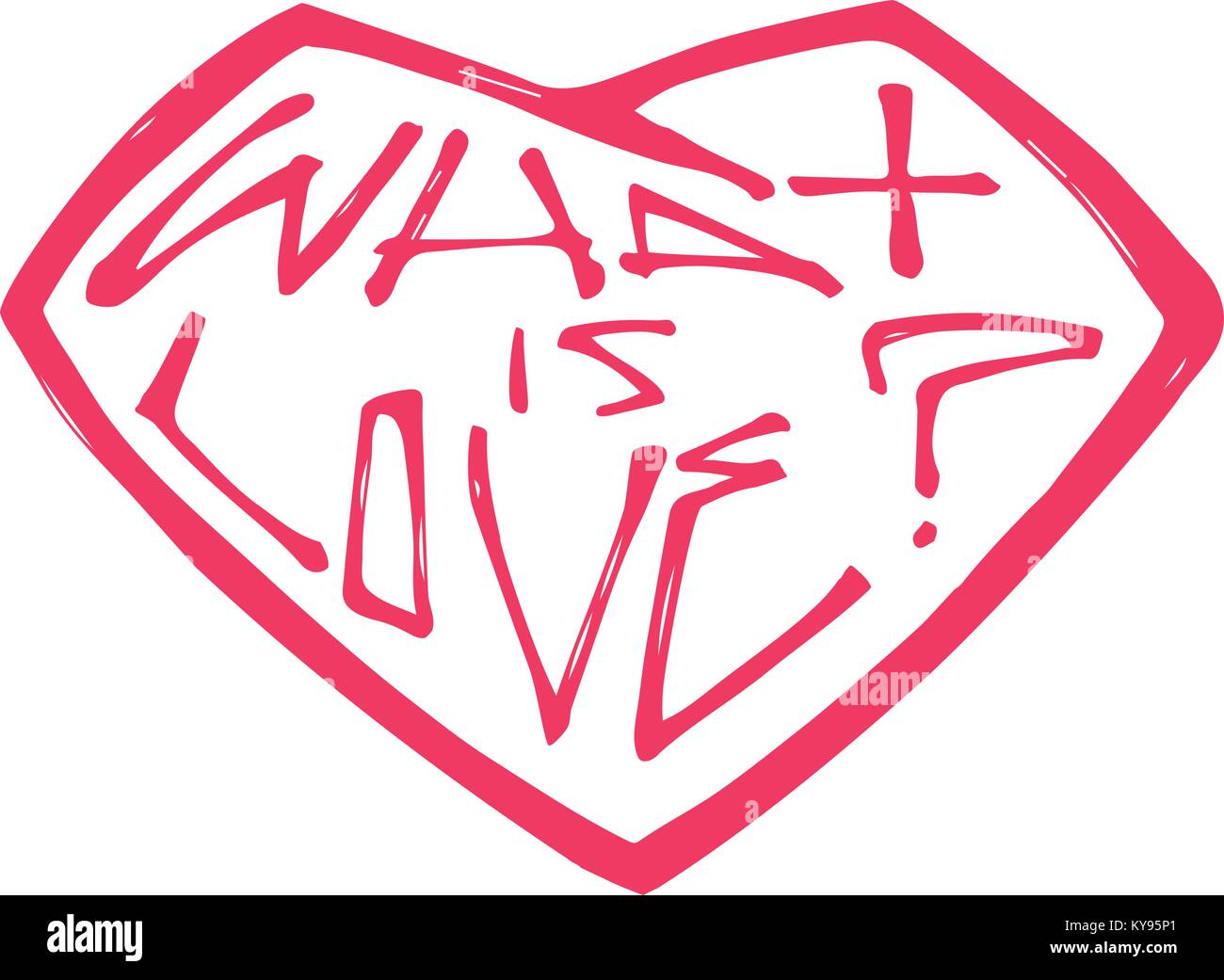 Hand drawn vector illustration or drawing of a human heart symbol and ...