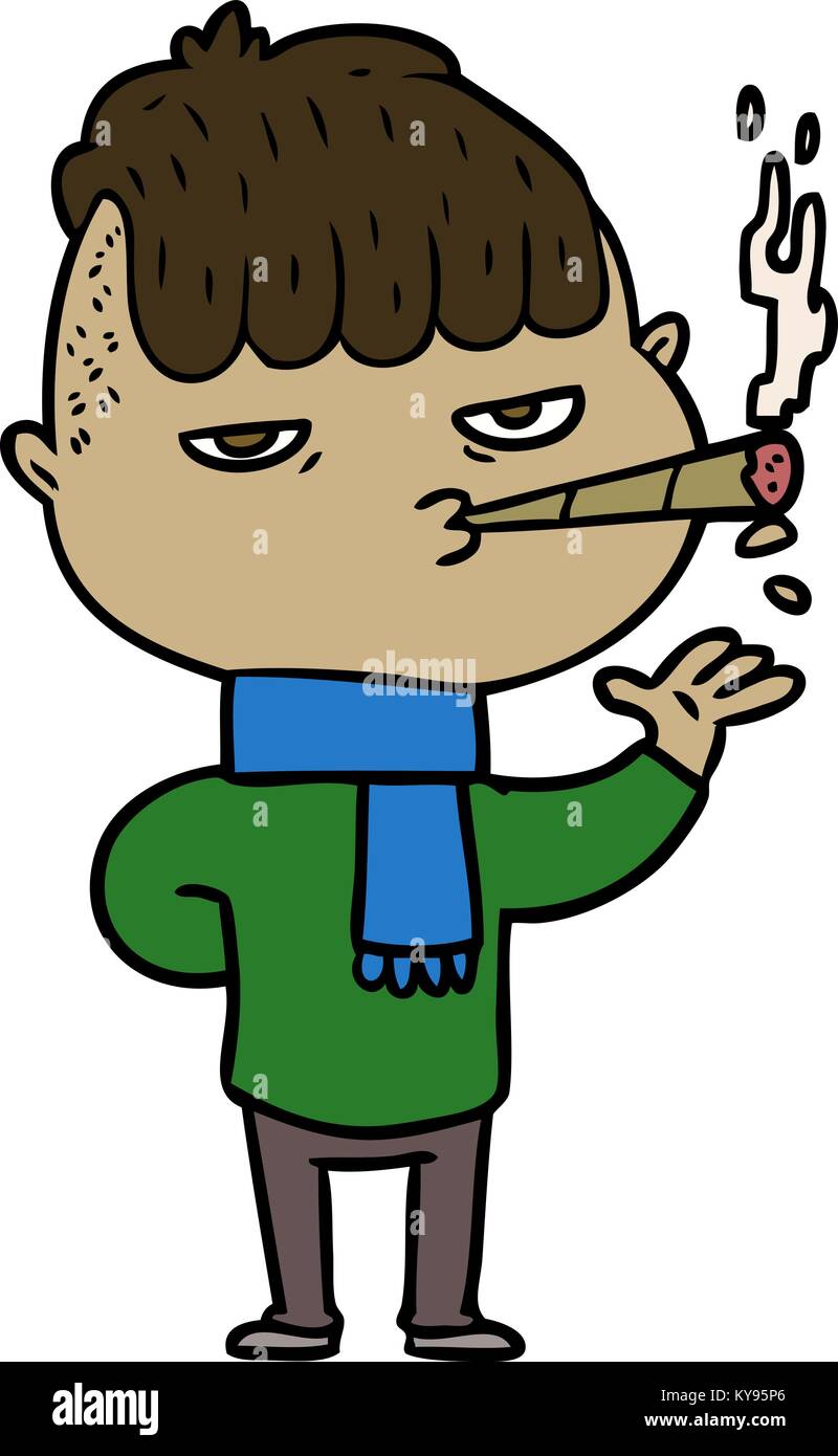 Person Smoking Cartoon