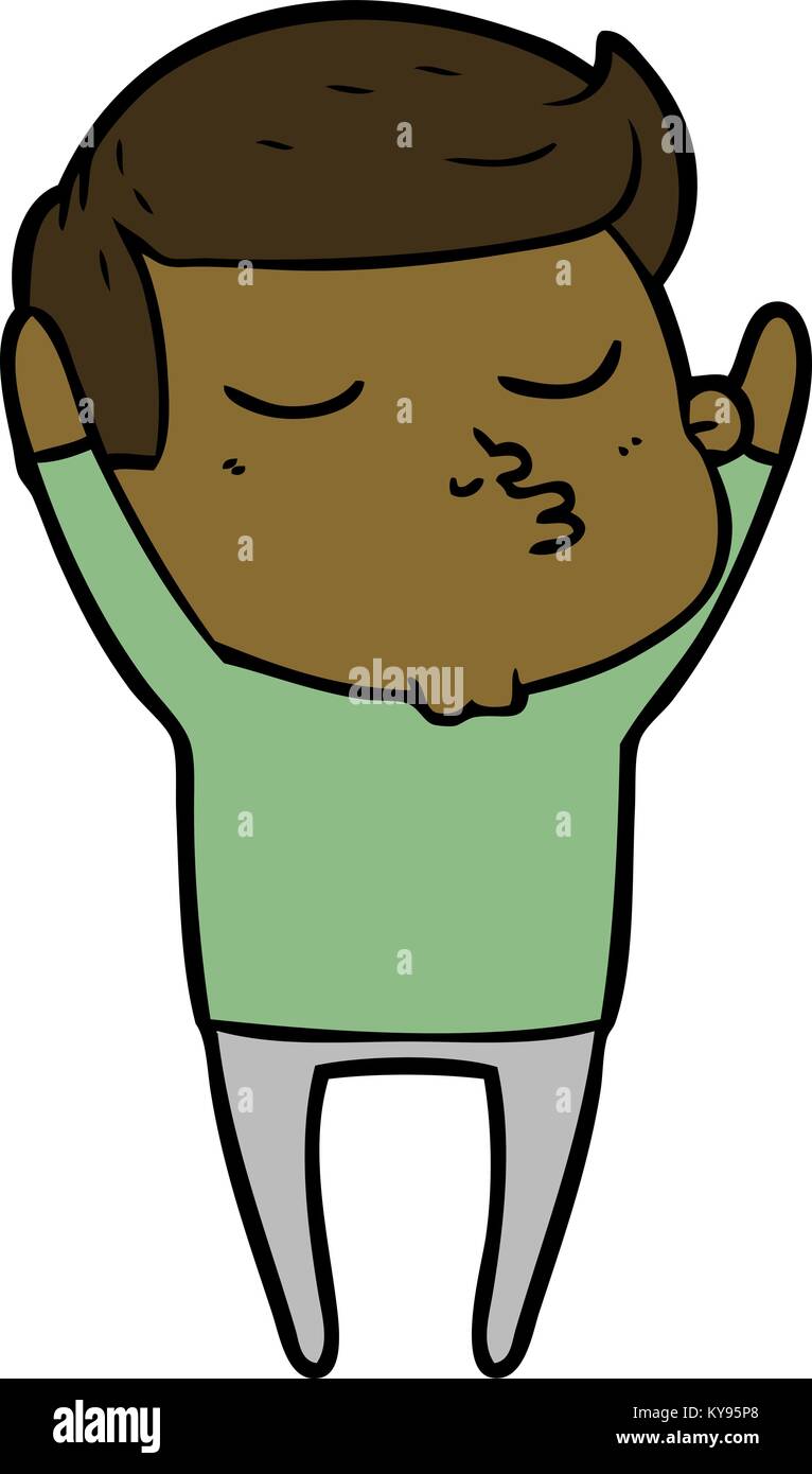 cartoon model guy pouting Stock Vector Image & Art - Alamy