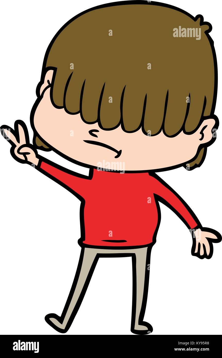 cartoon boy with untidy hair Stock Vector Image & Art - Alamy