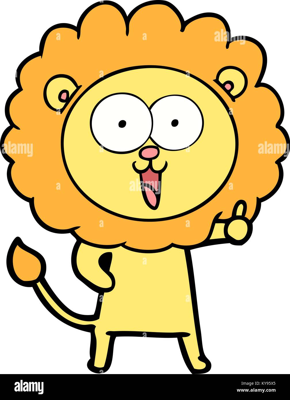 happy cartoon lion Stock Vector Image & Art - Alamy