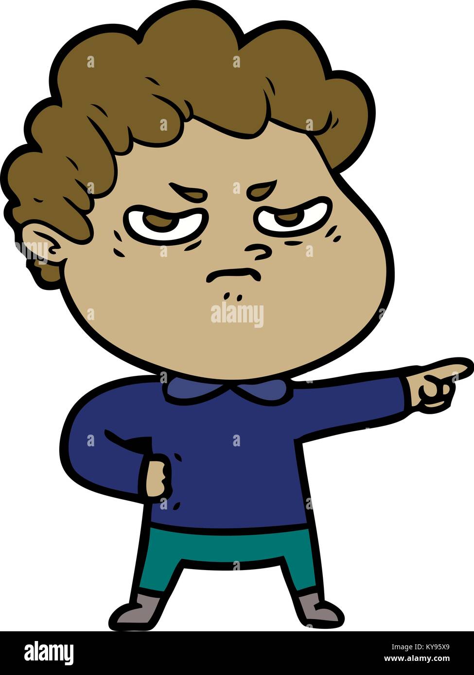 cartoon angry man Stock Vector Image & Art - Alamy
