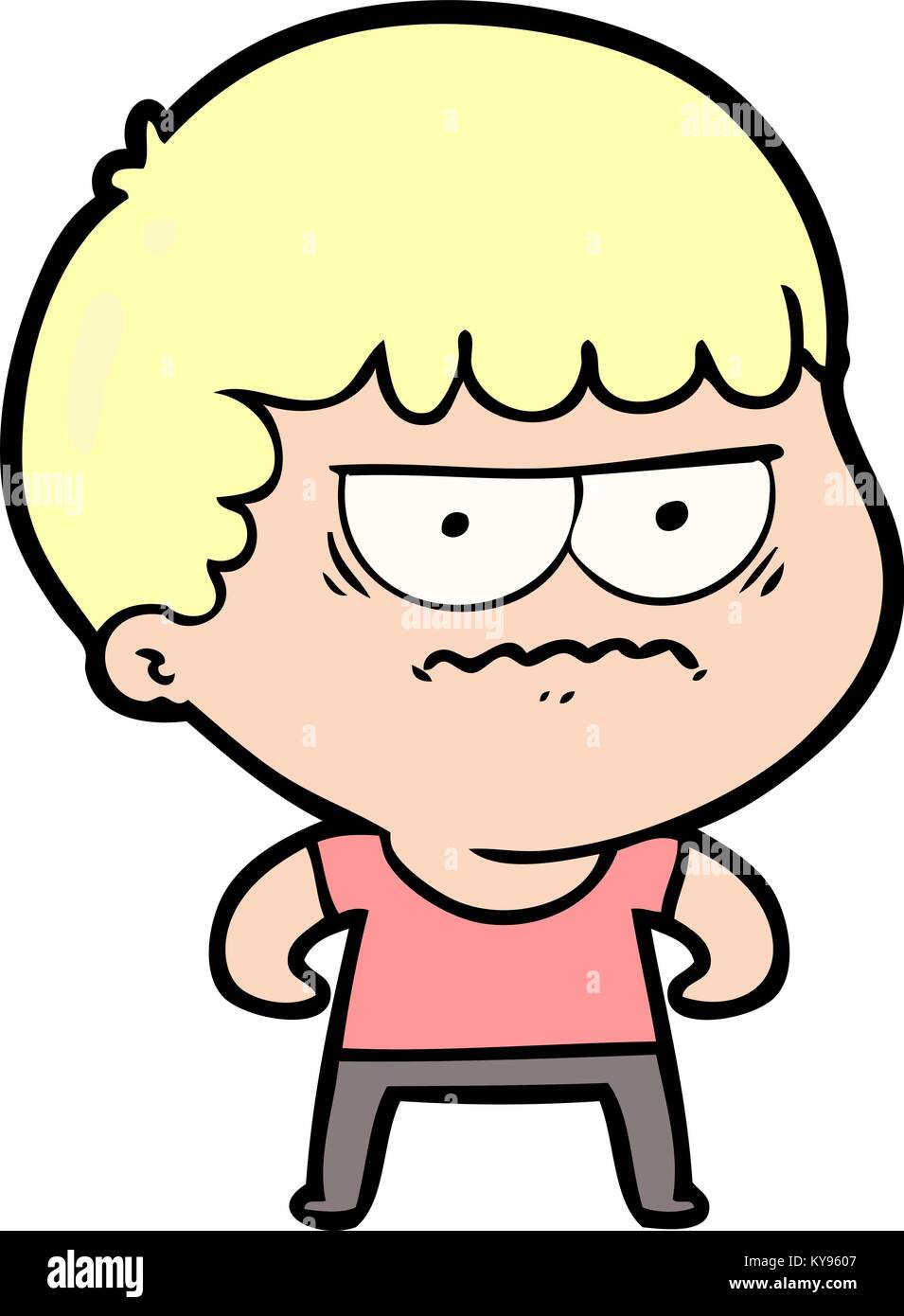 cartoon annoyed man Stock Vector Image & Art - Alamy