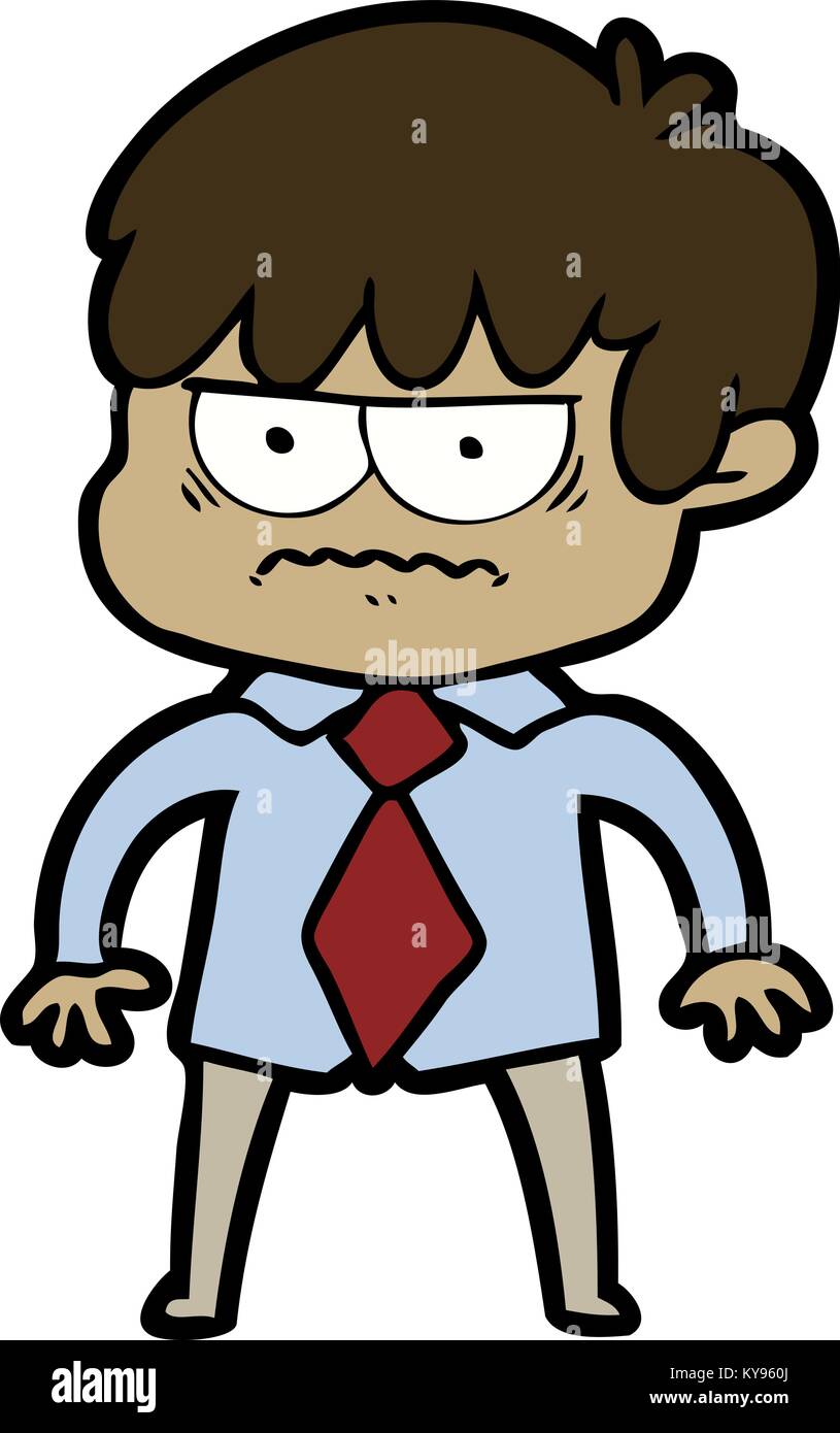 annoyed cartoon boy Stock Vector Image & Art - Alamy