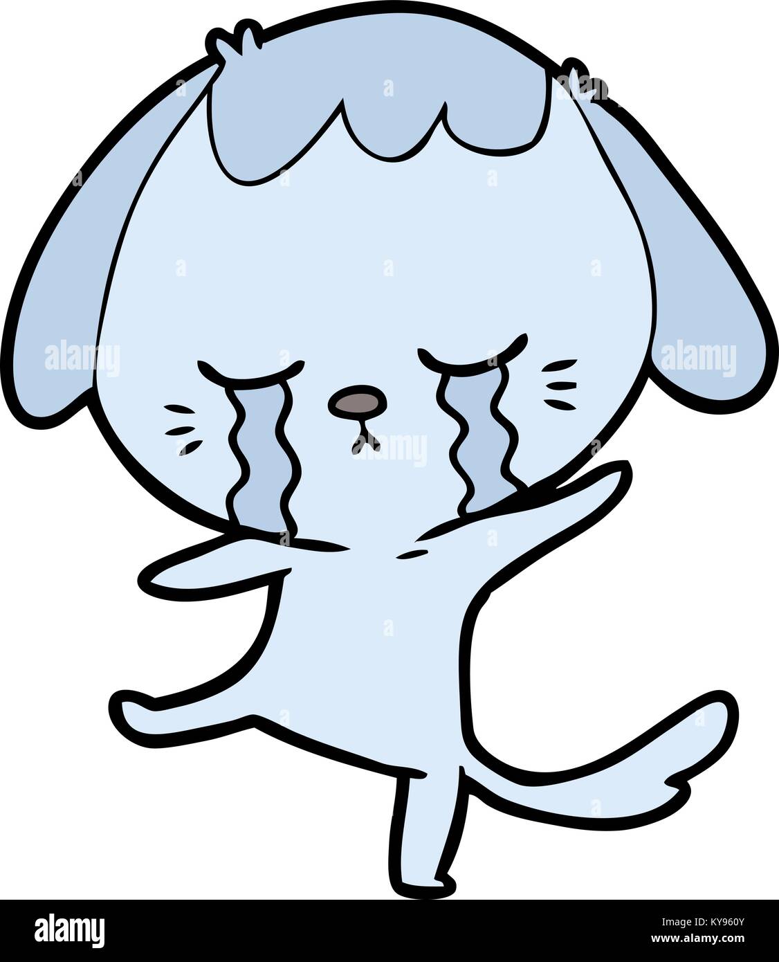 cartoon dog crying Stock Vector Image & Art - Alamy