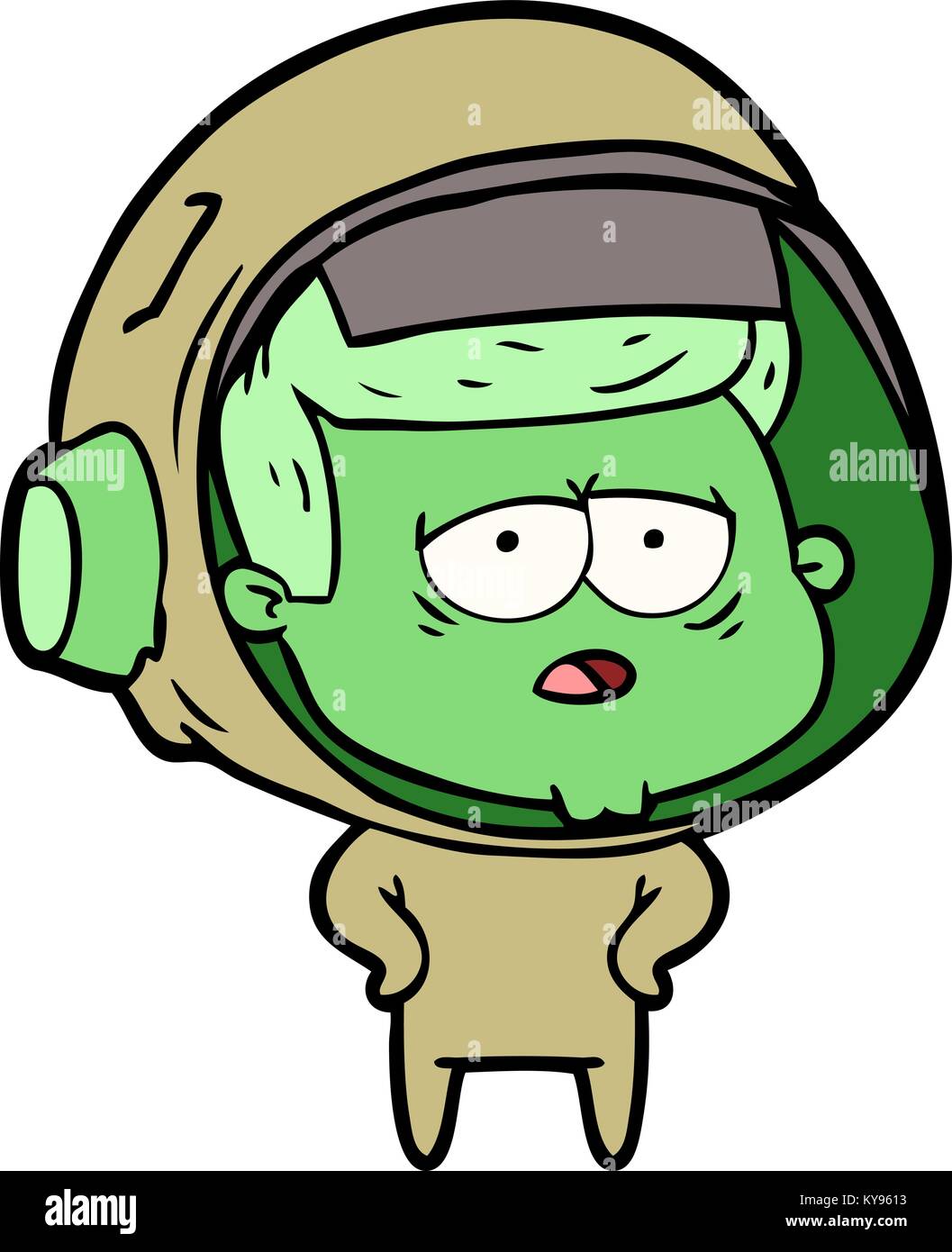 cartoon tired astronaut Stock Vector Image & Art - Alamy