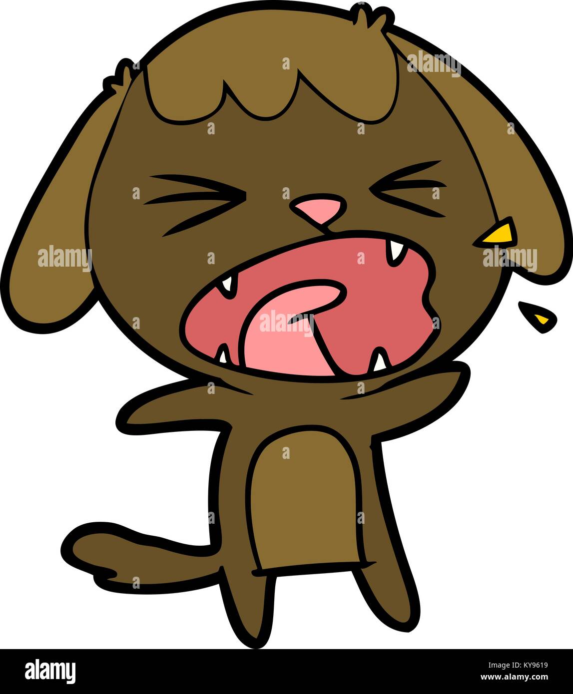 cute cartoon dog barking Stock Vector Image & Art - Alamy