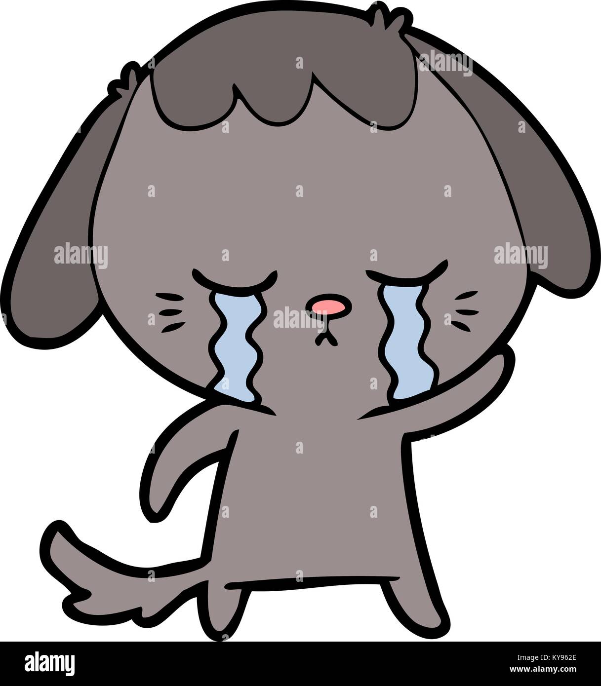 cartoon crying dog Stock Vector Image & Art - Alamy