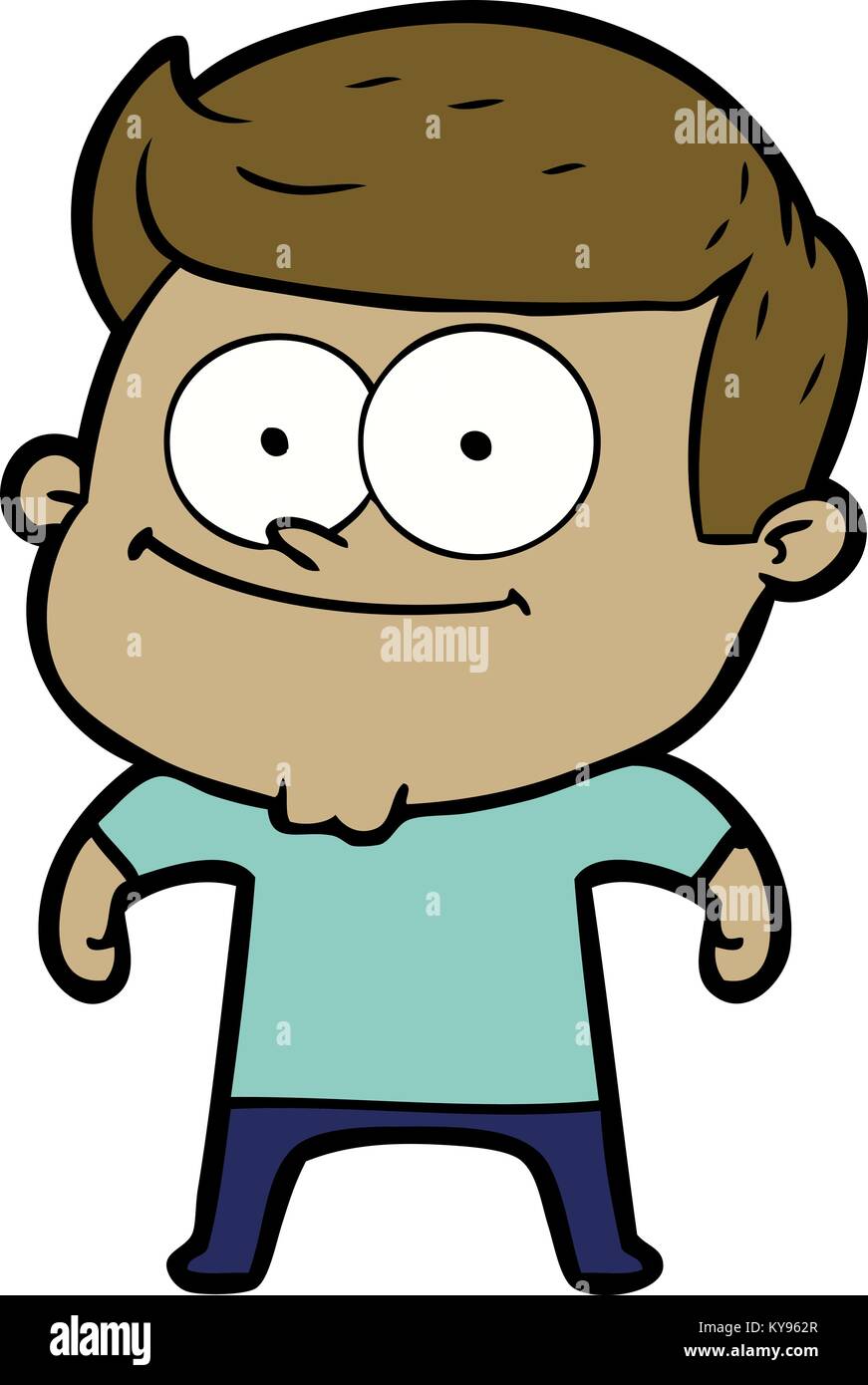 cartoon happy man Stock Vector Image & Art - Alamy