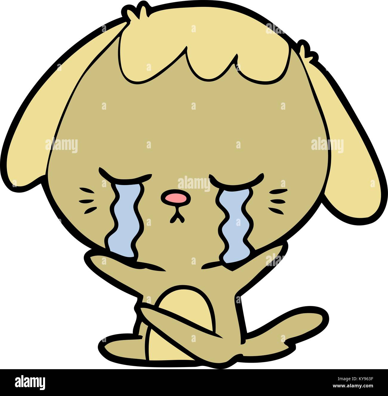 cartoon dog crying Stock Vector Image & Art - Alamy