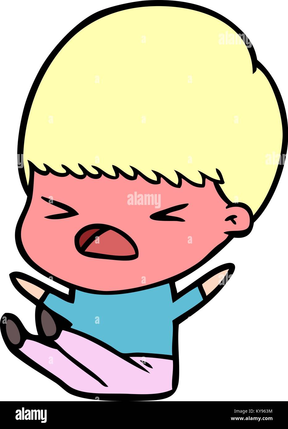 cartoon stressed man Stock Vector Image & Art - Alamy
