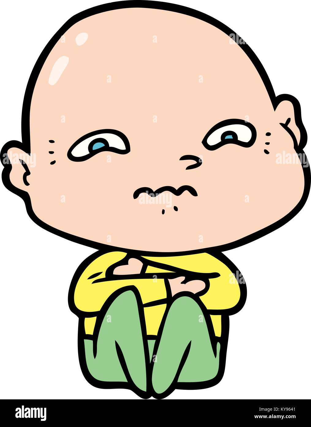 cartoon nervous man Stock Vector Image & Art - Alamy