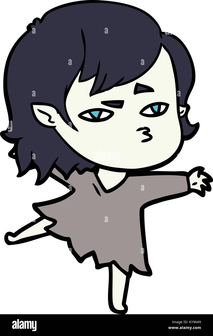 cartoon vampire girl Stock Vector Image & Art - Alamy