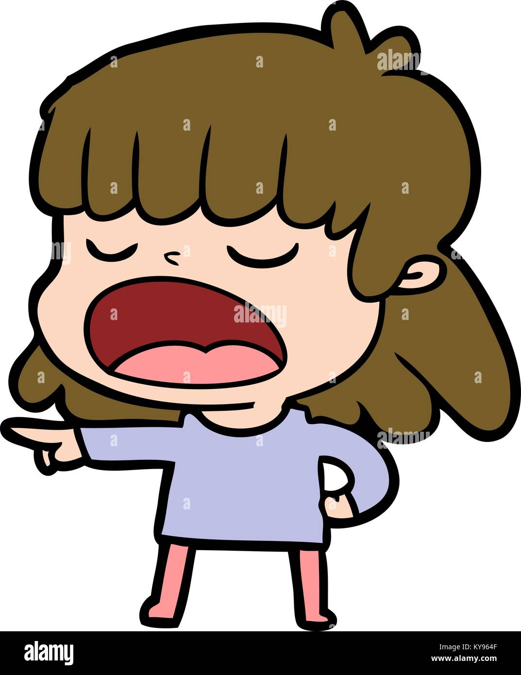 cartoon woman talking loudly Stock Vector Image & Art - Alamy