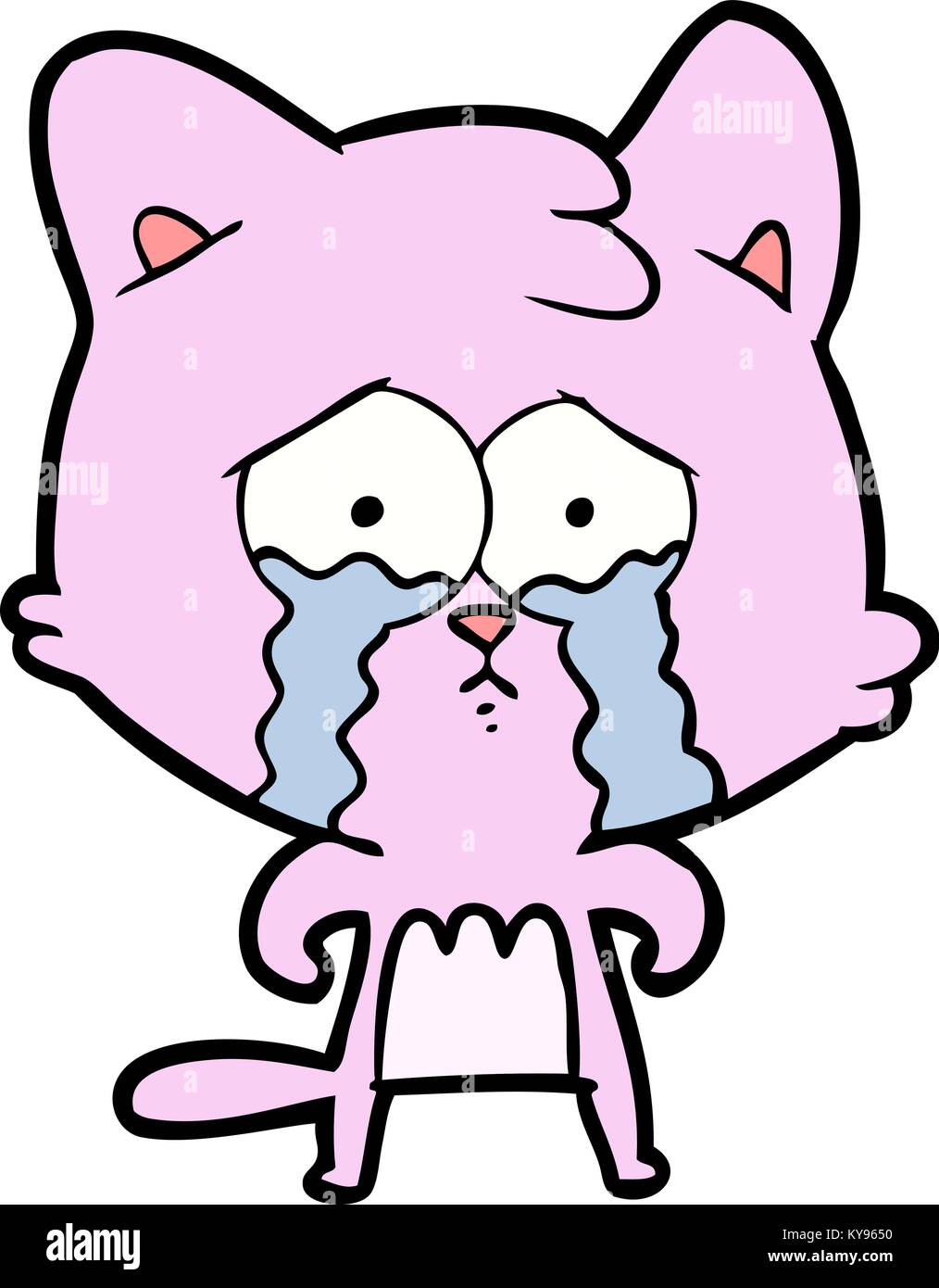 cartoon crying cat Stock Vector Image & Art - Alamy
