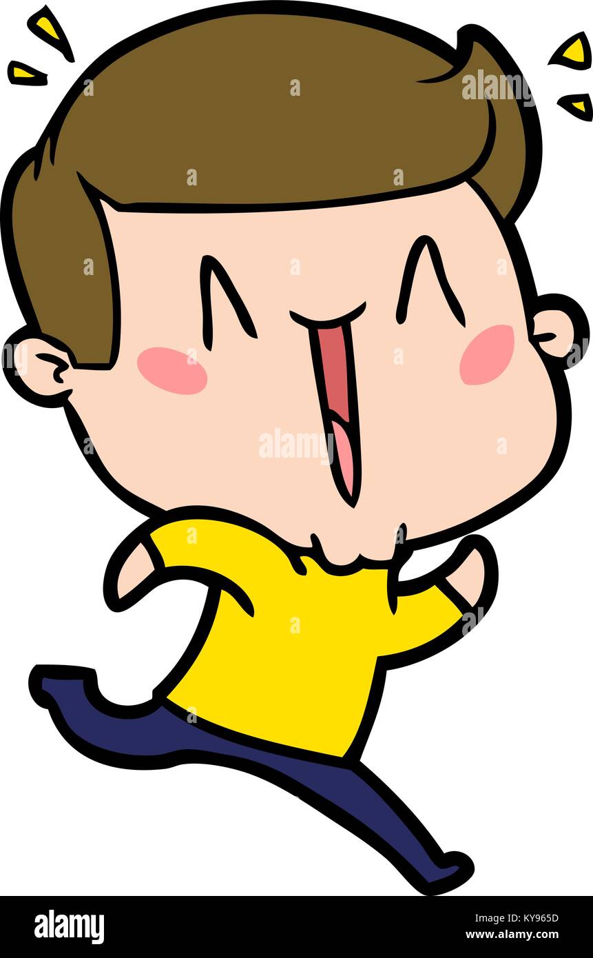 cartoon excited man Stock Vector Image & Art - Alamy