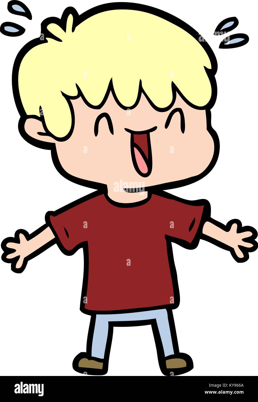 cartoon laughing boy Stock Vector Image & Art - Alamy