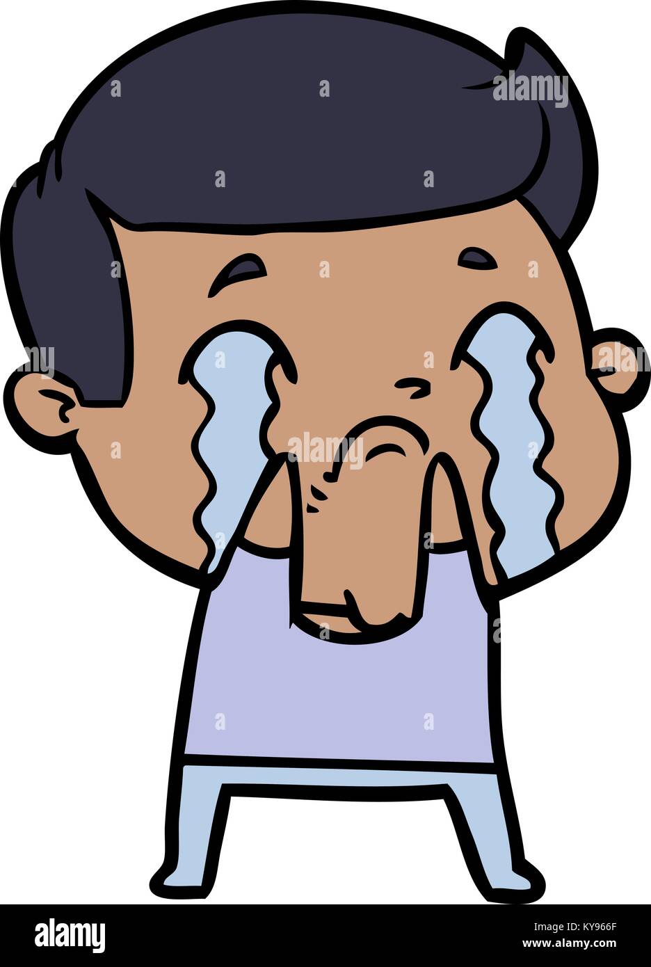 cartoon man crying Stock Vector Image & Art - Alamy