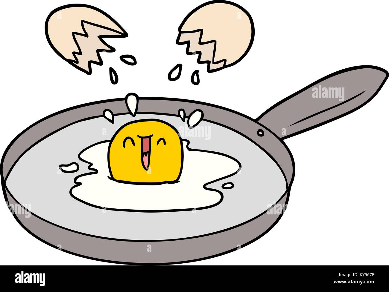 cartoon egg frying Stock Vector Image & Art - Alamy
