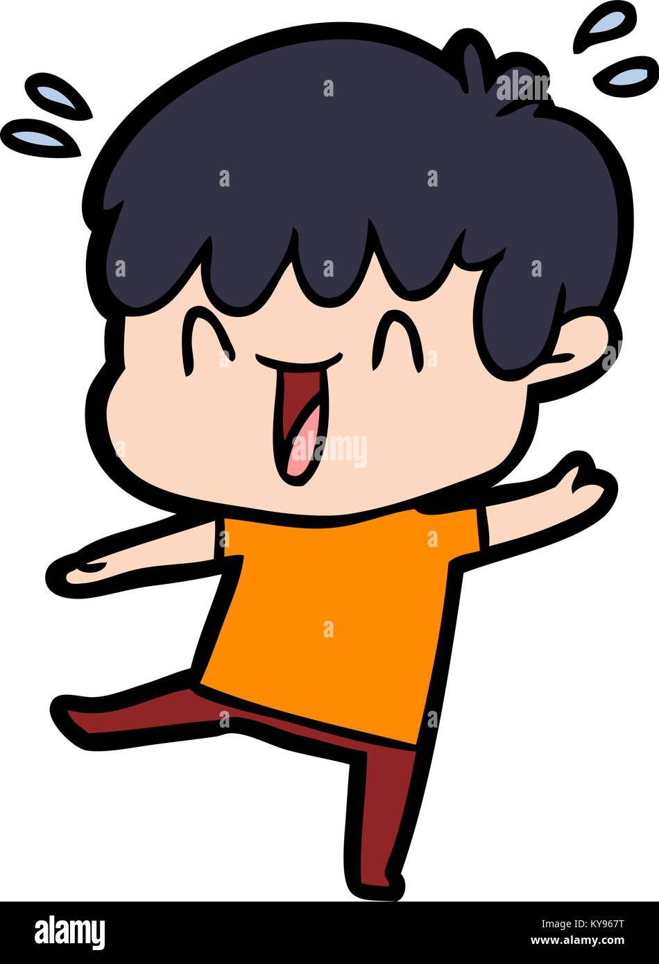 cartoon laughing boy Stock Vector Image & Art - Alamy
