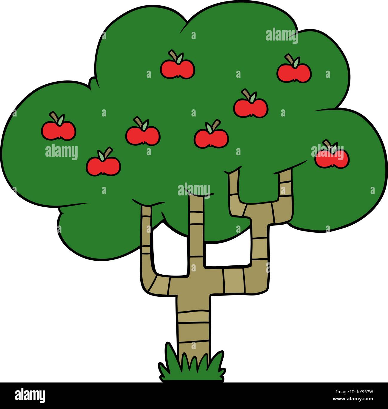 cartoon apple tree Stock Vector Image & Art - Alamy