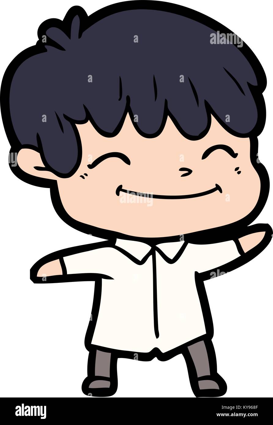 cartoon happy boy Stock Vector Image & Art - Alamy