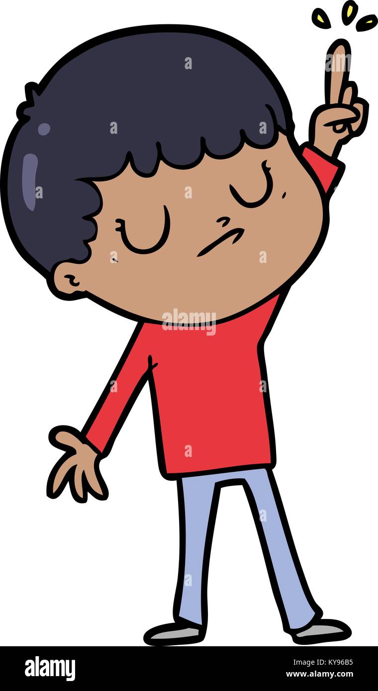 cartoon grumpy boy Stock Vector Image & Art - Alamy