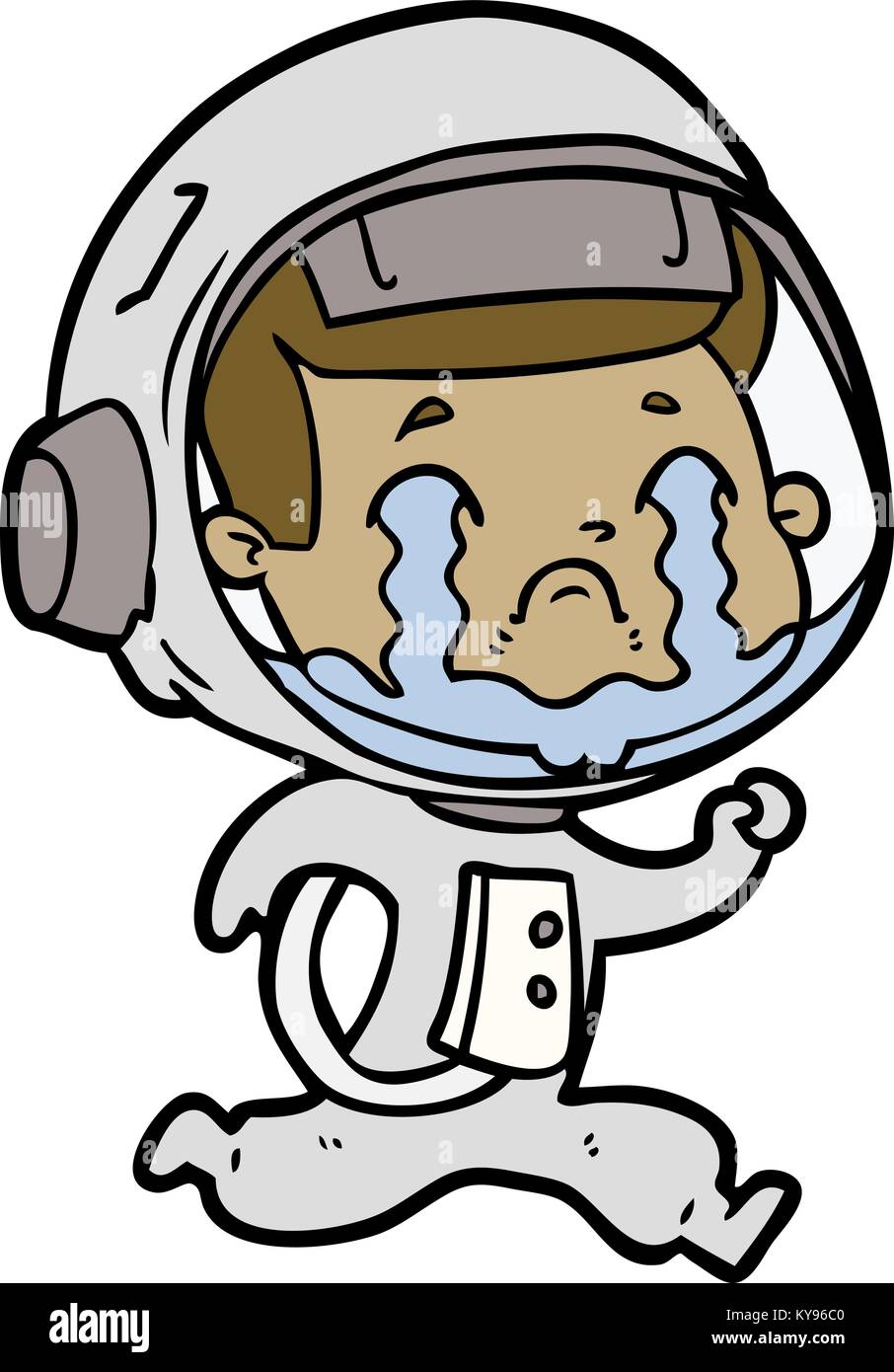cartoon crying astronaut Stock Vector Image & Art - Alamy