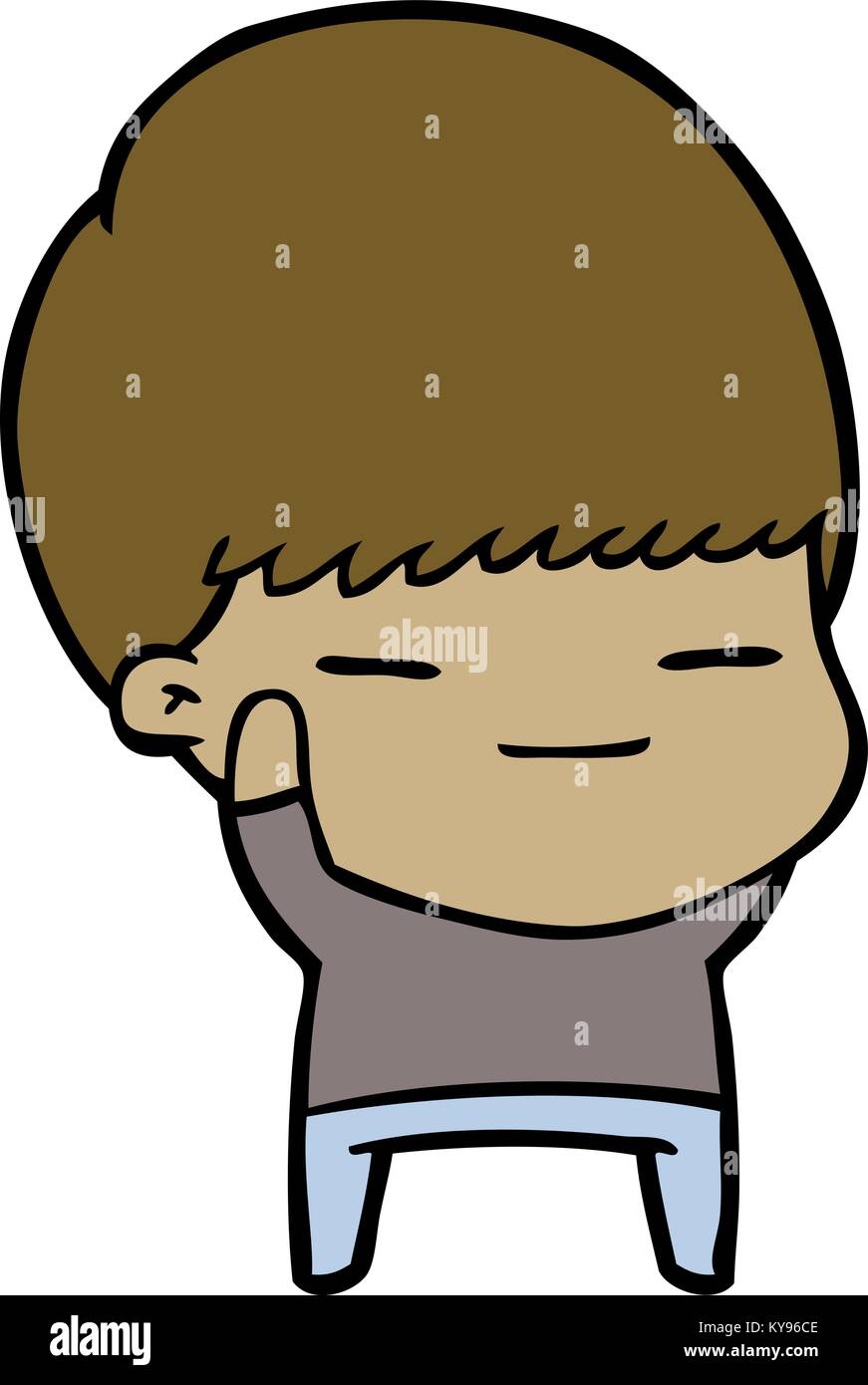 cartoon smug boy Stock Vector Image & Art - Alamy