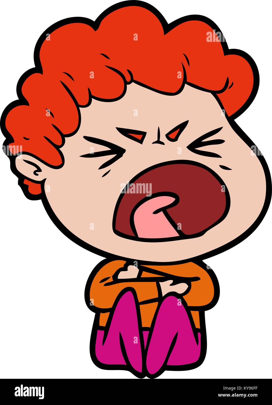 cartoon furious man Stock Vector Image & Art - Alamy