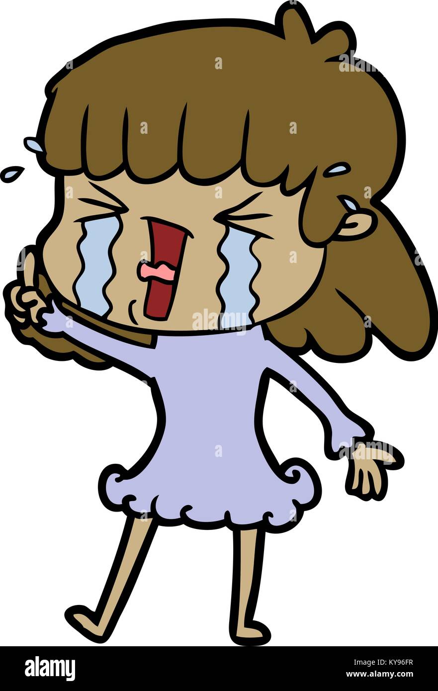 cartoon woman in tears Stock Vector Image & Art - Alamy