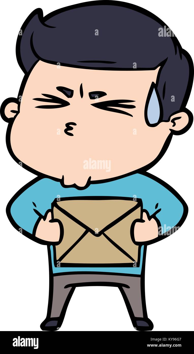 cartoon man sweating Stock Vector Image & Art - Alamy