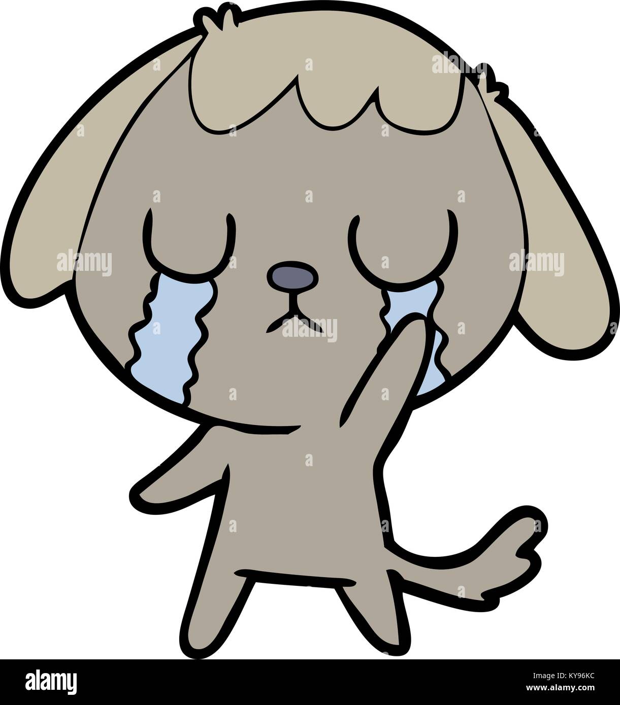 cute cartoon dog crying Stock Vector Image & Art - Alamy