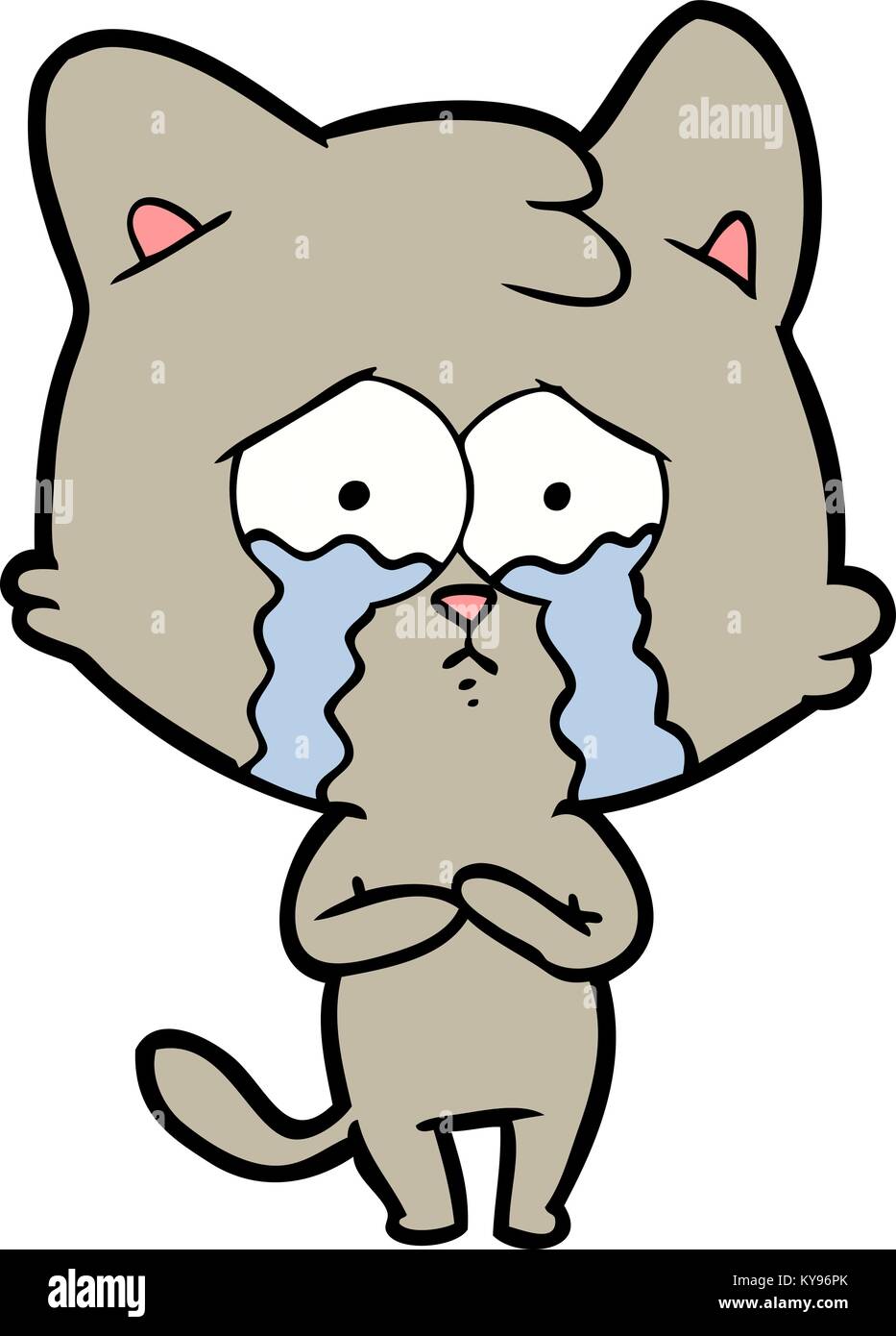 cartoon crying cat Stock Vector Image & Art - Alamy