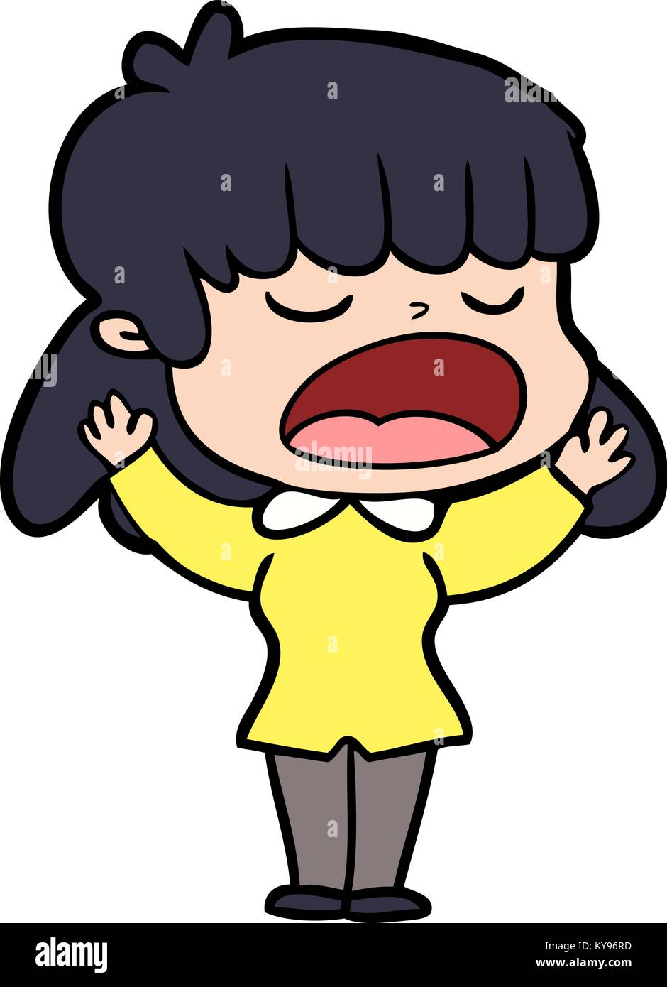 cartoon woman talking loudly Stock Vector Image & Art - Alamy