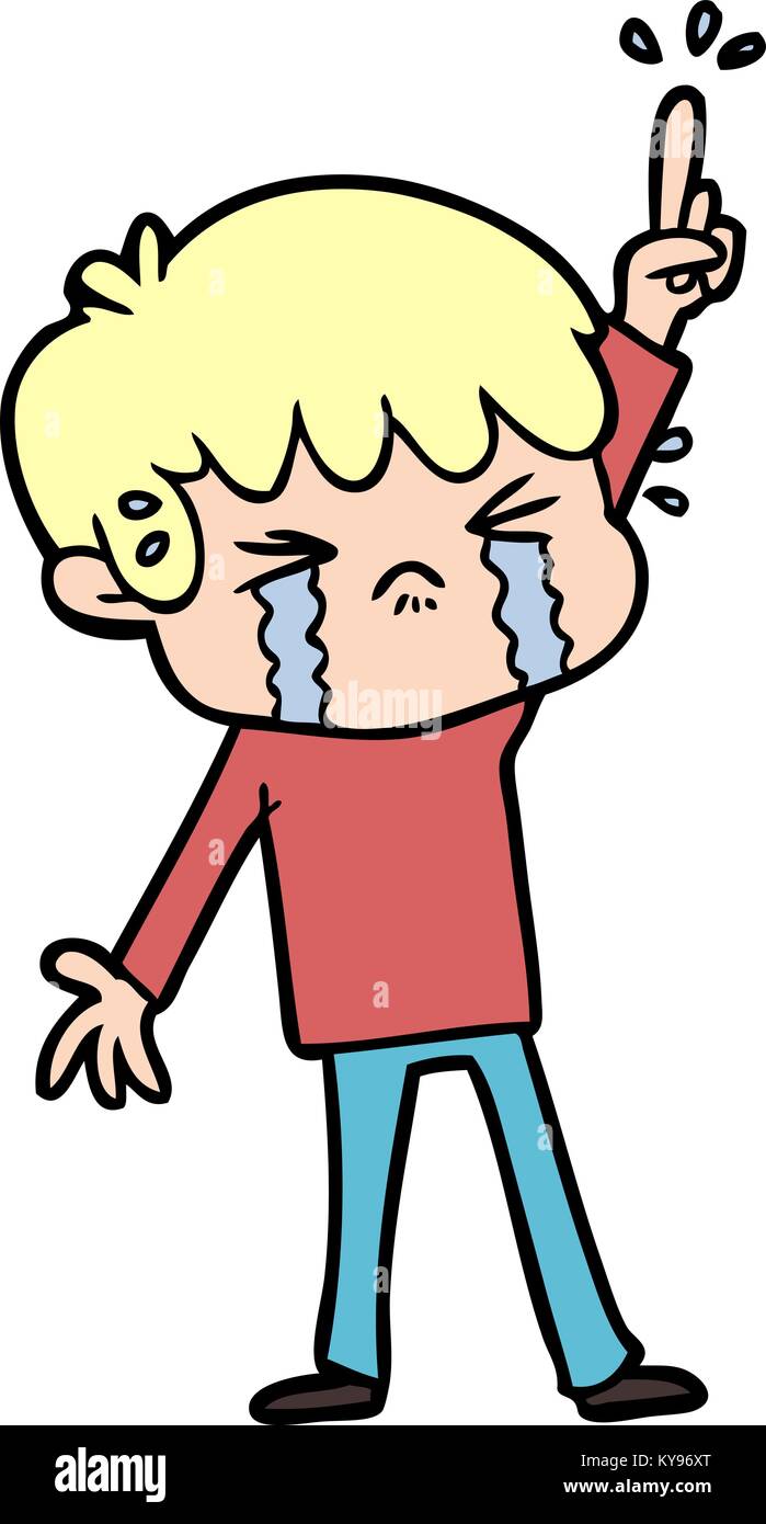 cartoon boy crying Stock Vector Image & Art - Alamy