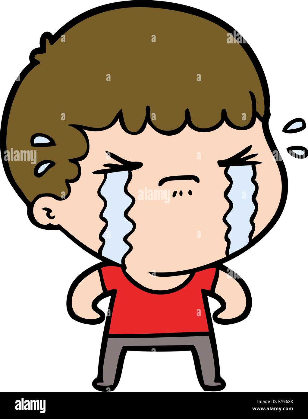 cartoon man crying Stock Vector Image & Art - Alamy