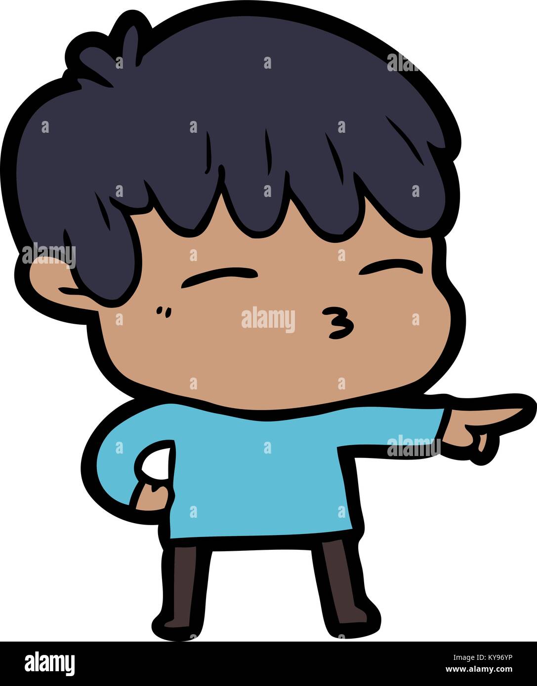 cartoon curious boy Stock Vector Image & Art - Alamy