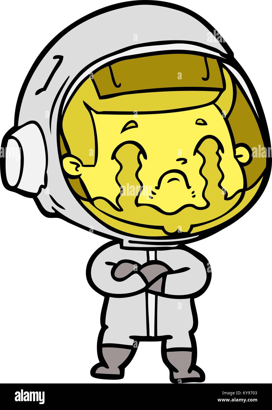 cartoon crying astronaut Stock Vector Image & Art - Alamy