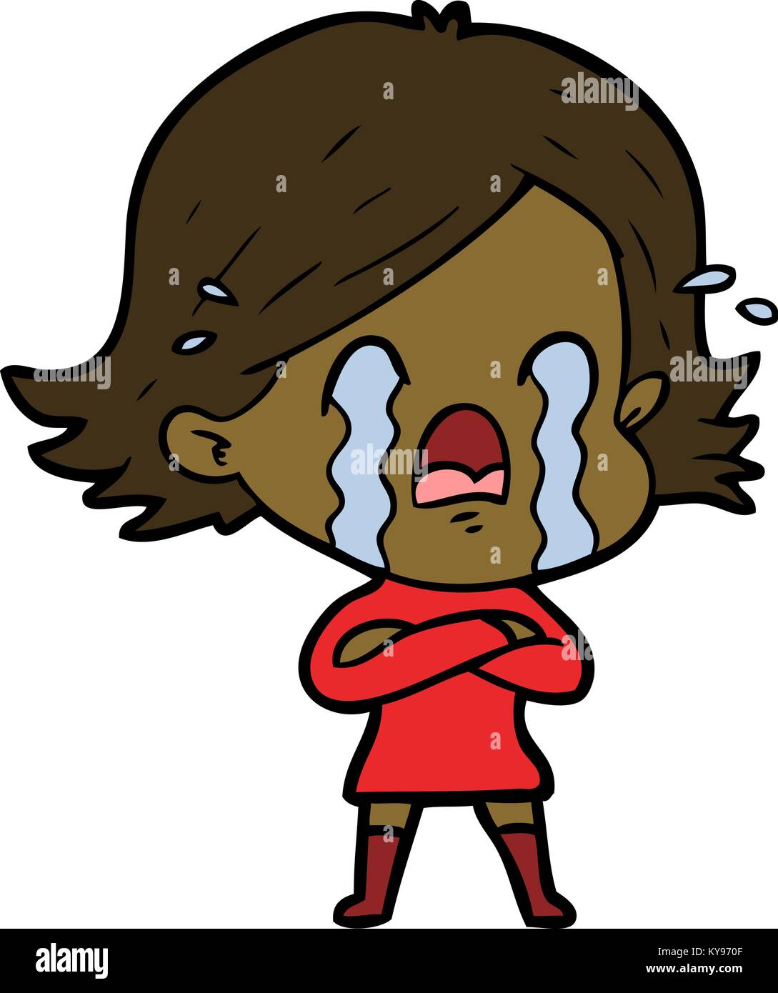 cartoon woman crying Stock Vector Image & Art - Alamy