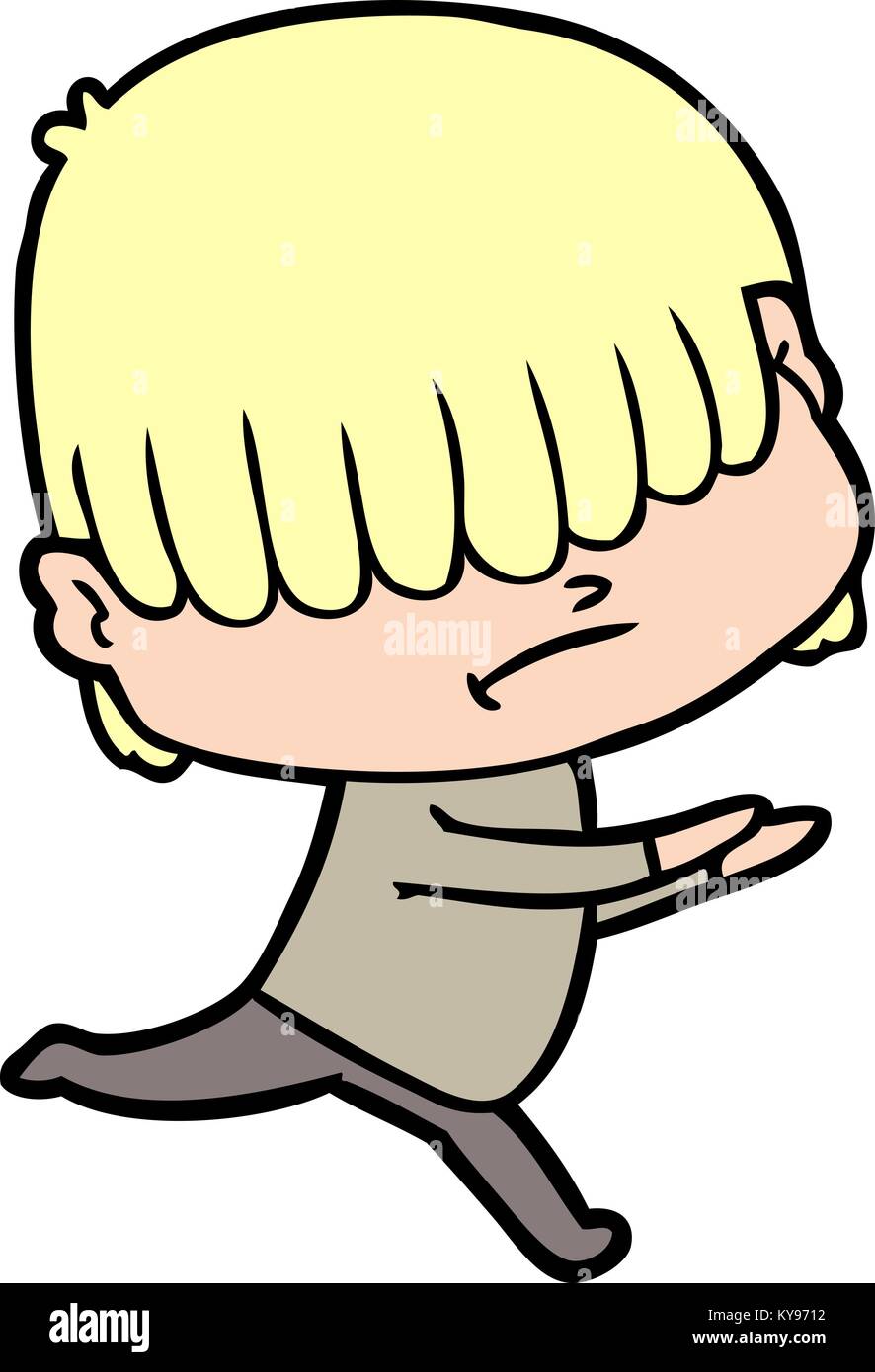 cartoon boy with untidy hair Stock Vector Image & Art - Alamy