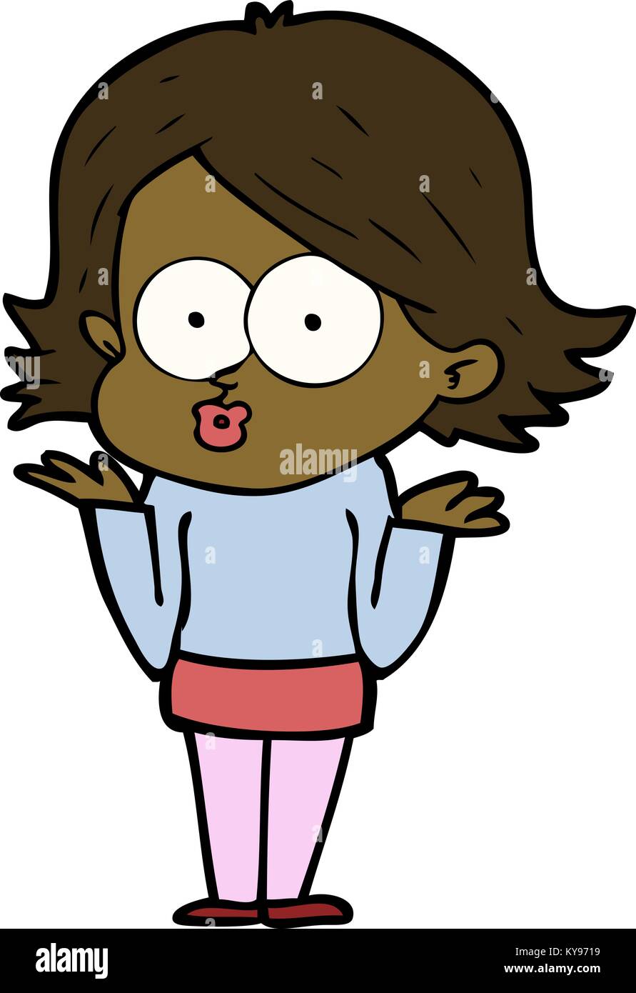 cartoon girl pouting Stock Vector Image & Art - Alamy