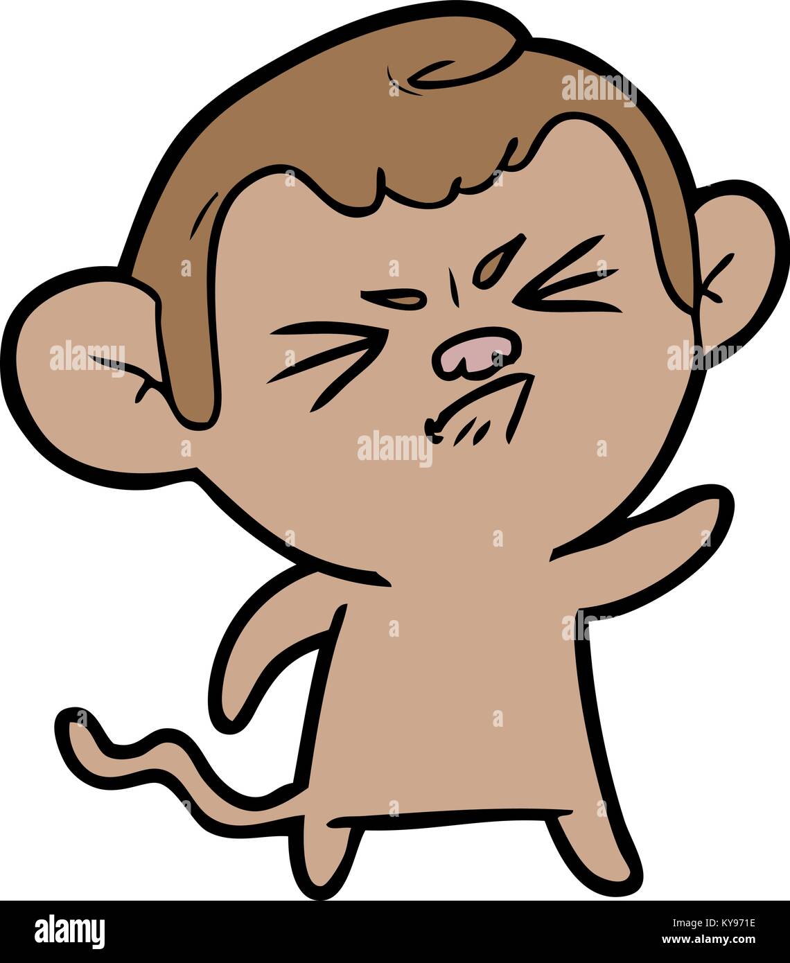 cartoon angry monkey Stock Vector Image & Art - Alamy