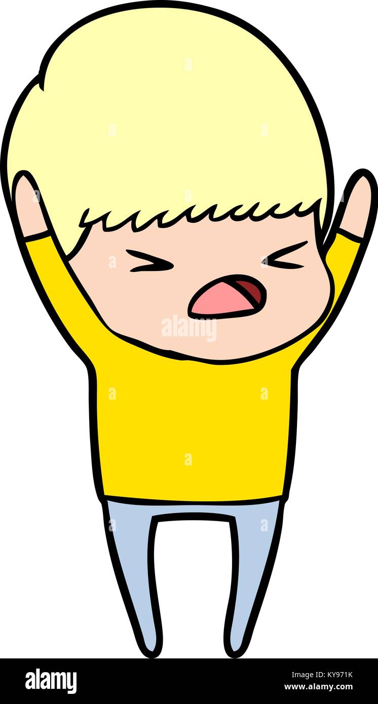 cartoon stressed man Stock Vector Image & Art - Alamy